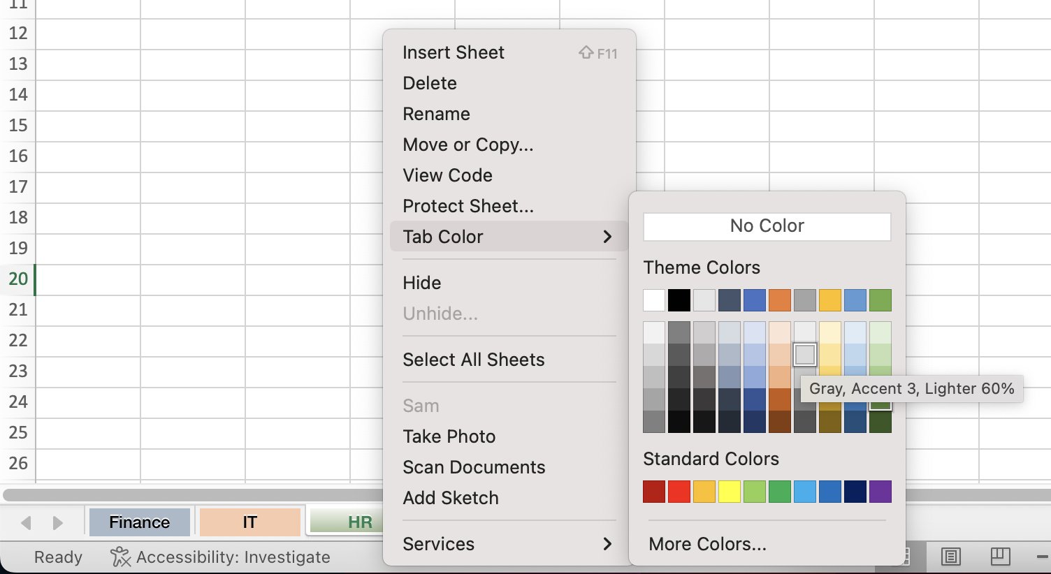 How To Change The Tab Color On Microsoft Excel On Mac Code2care